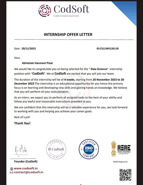 Abhishek Pisal On Linkedin Internship Codsoft Datascience