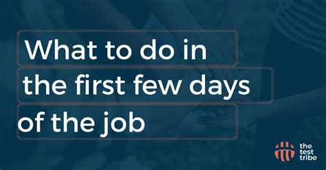 6 Tips On Starting A New Job What To Do In The First Few Days Of The