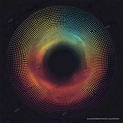 Ai创作图放射渐变圆点圆圈 渐变网点 彩色光效圆片 圆点渐变海报素材设计 点状渐变纹理 点阵渐变排列图案 过渡色点阵 碟片点阵排列图案 炫彩圆形 点元素 炫彩渐变大盘形象 圆形图案酷炫彩色底纹