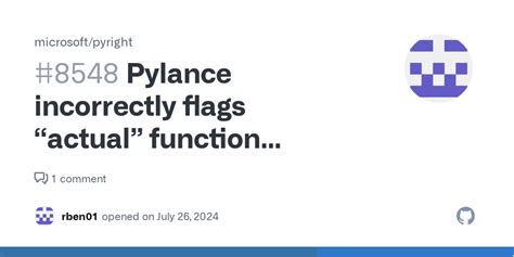 Pylance Incorrectly Flags “actual” Function Definition In Group Of Overloaded Functions As