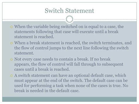 Selection Statements In C Programming Pptx