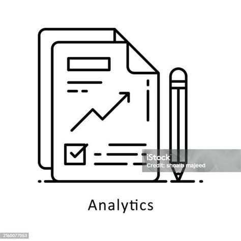 분석 벡터 윤곽선 아이콘 스타일 그림입니다 흰색 배경의 기호 Eps 10 파일 개발에 대한 스톡 벡터 아트 및 기타 이미지 개발 경영자 경제 Istock