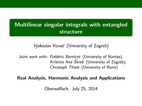 Multilinear Singular Integrals With Entangled Structure Ppt