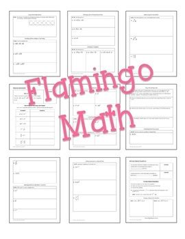 Radical Functions Guided Notes Algebra Unit By Jean Adams