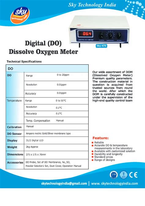 Dissolved Oxygen Meter Digital Dissolved Oxygen Meter Portable Manufacturer From Panchkula