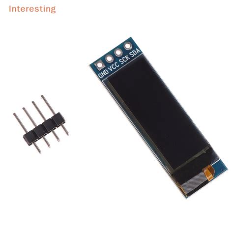 Interesting โมดูล Oled ความละเอียด 091 นิ้ว 128x32 หน้าจอ Lcd Led Iic สําหรับ Arduino Rohs