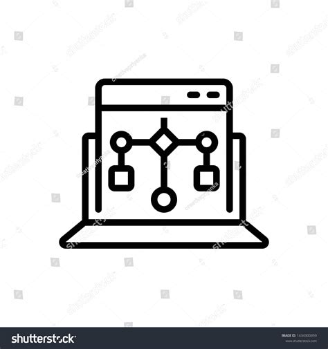 Vector Black Icon Program Algorithm Stock Vector Royalty Free 1434300359 Shutterstock