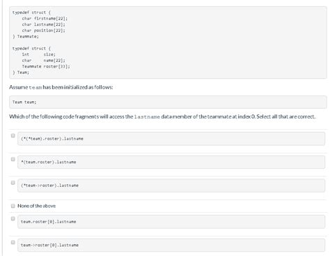 Solved Typedef Struct Char Firstname 22 Char Lastname