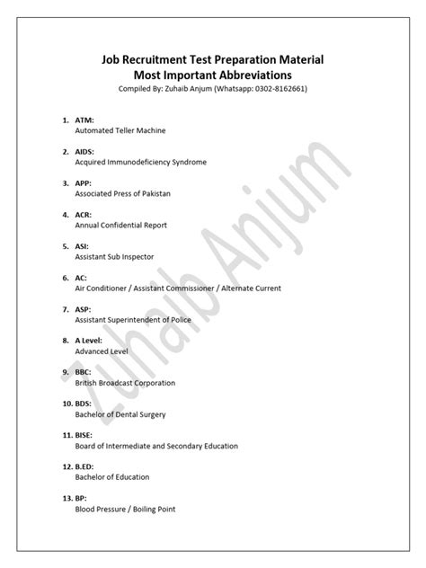 Abbreviations Pdf