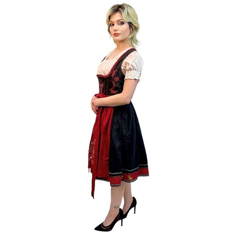 Authentic German Red Dirndl Womens Costume Abracadabranyc