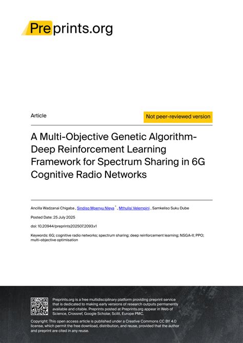 Pdf A Multi Objective Genetic Algorithm Deep Reinforcement Learning