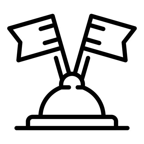 Translator Desktop Flags Icon Outline Style 15663422 Vector Art At