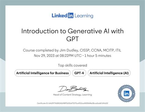 jim dudley cissp ccna mcitp itil on linkedin certificate of completion