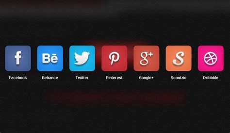 List Social Accounts And Share Any Page Social Free Jquery Plugins