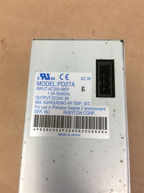 Rubycon Corporation Power Supply Model Pd27a Btm Industrial