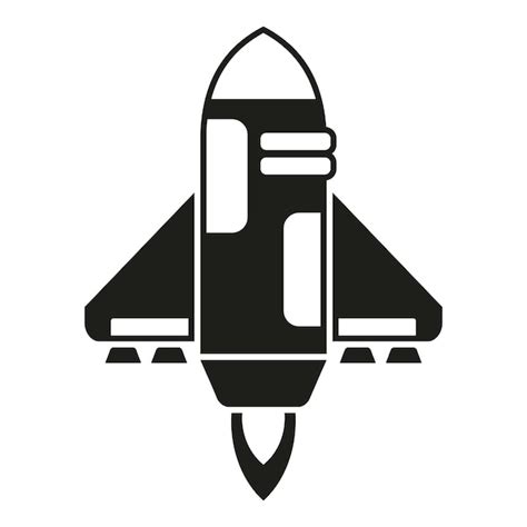 Premium Vector Rocket Space Icon Simple Vector Spaceship Launch Smoke