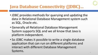 Java Database Connectivity Advanced Programming Ppt