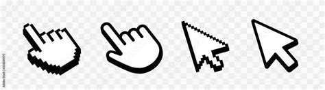 Cursor Icon Set Vector Mouse Arrow Pointer Cursor Mouse Icon Stock Vector Adobe Stock