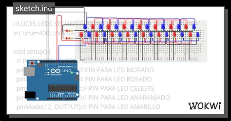 Luces Led Hasta El Final Wokwi Esp32 Stm32 Arduino Simulator