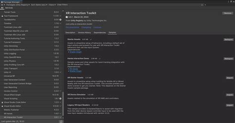 xr interaction toolkit lefthand controller and righthand controller unity engine unity