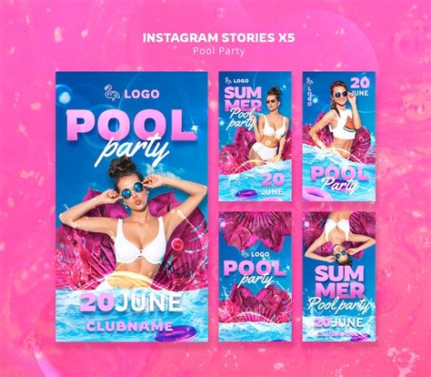Premium Psd Pool Party Template Design