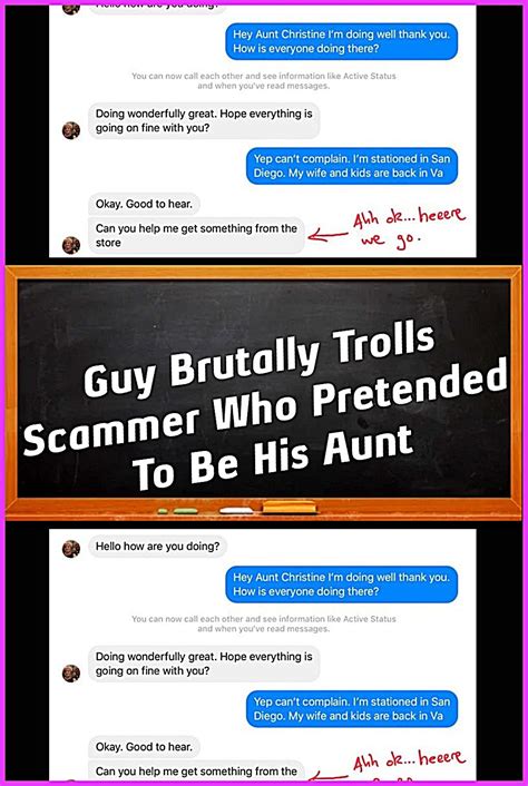 Guy Brutally Trolls Scammer Who Pretended To Be His Aunt Artofit