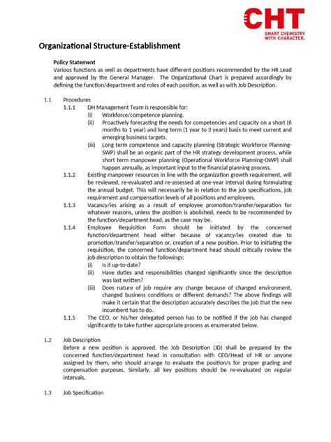 Organizational Structure Grading Pdf