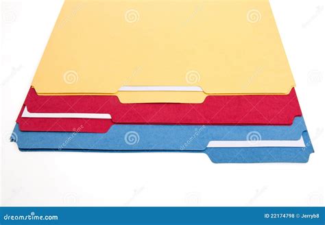 Colorful File Folders Stock Photo Image Of Isolated 22174798