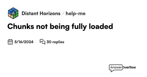 Chunks Not Being Fully Loaded Distant Horizons