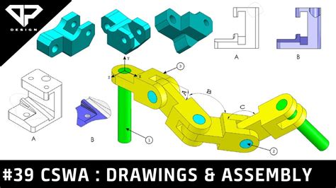 Learning Solidworks 39 Cswa Drawings And Assembly Questions Solidworks Exam Dp Design