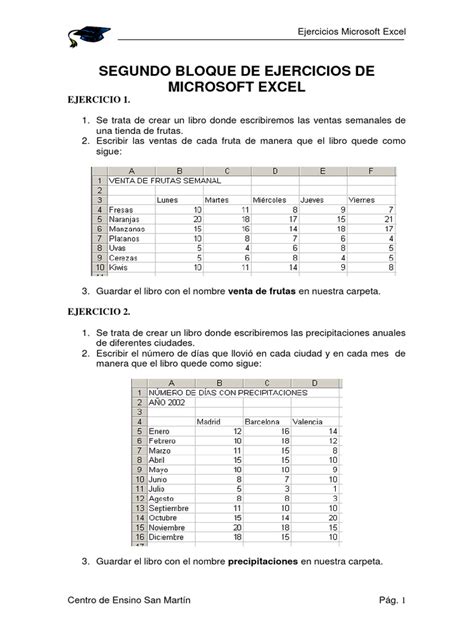 Ejercicios Excel Pdf Microsoft Excel Archivo De Computadora
