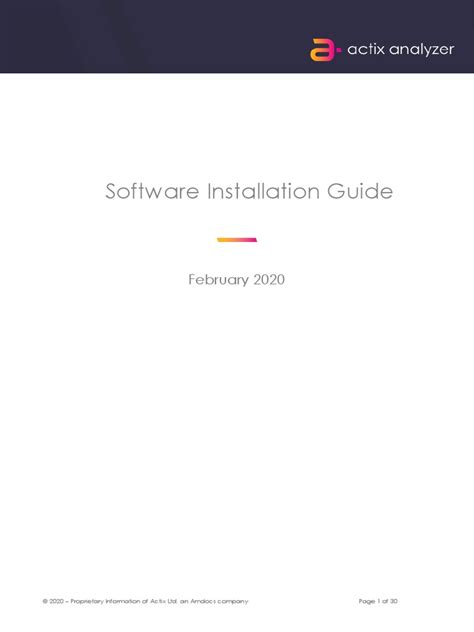 Actix Software Installation Guide Download Free Pdf Installation Computer Programs