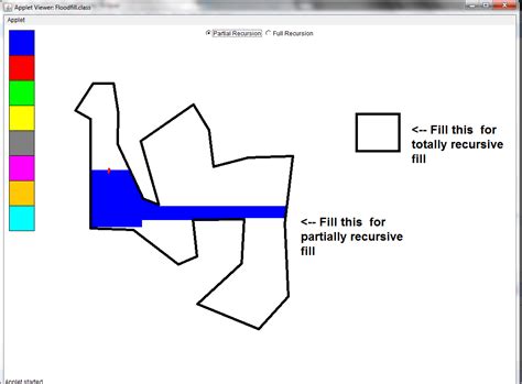 Java Partially Recursive Flood Fill Function Stack Overflow