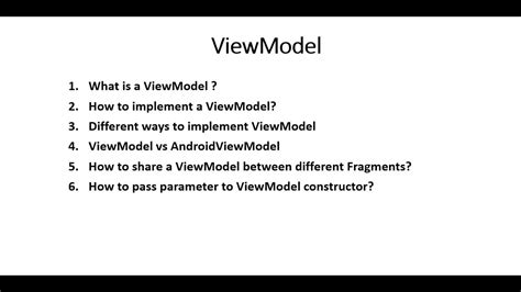 What Is A Viewmodel Viewmodel Vs Androidviewmodel Shared Viewmodel Viewmodel Constructor