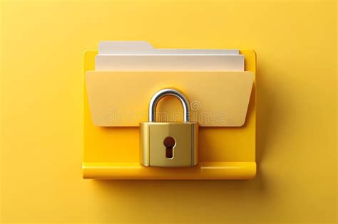 File Folder And Padlock Illustration Privacy Concept Stock Image Image Of Privacy Padlock