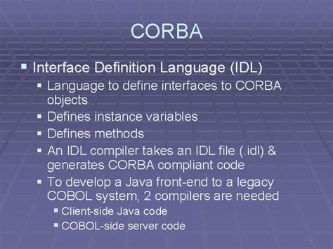 Corba Common Request Broker Architecture Ist 411infsy 436