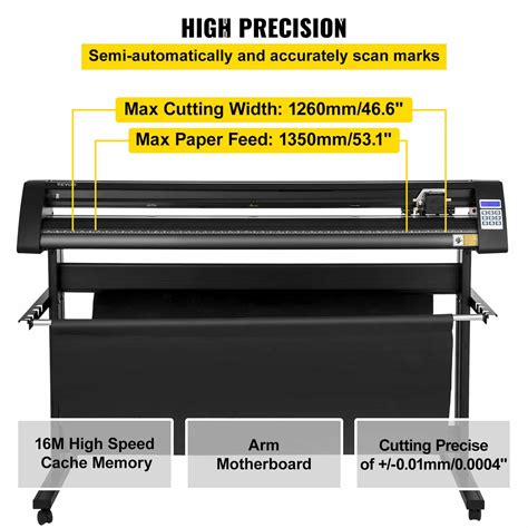 Vevor 1350mm Vinyl Cutter Plotter With Led Screen Optical Eye Stand