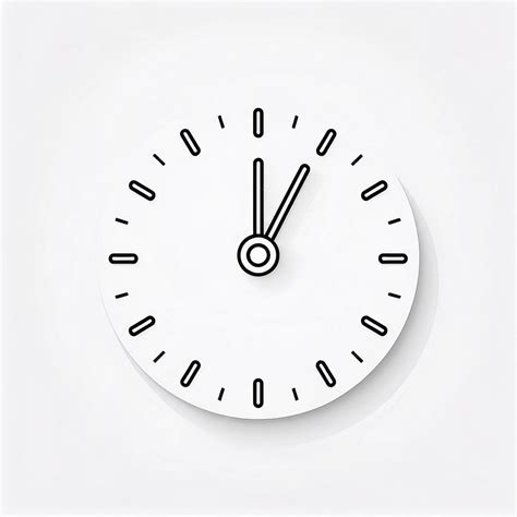 A White Clock With The Time Of 11 05 Premium Ai Generated Vector