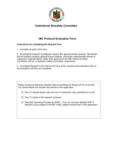 IBC New Protocol Evaluation Form