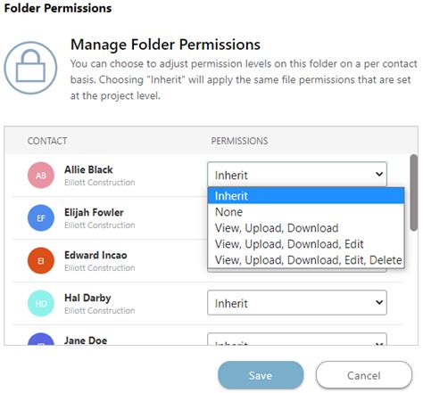 Manage Folder Permissions