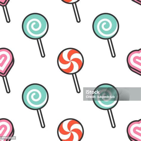 롤리팝 완벽 한 패턴 바탕 화면으로 사용 하기 위해 평면 디자인 0명에 대한 스톡 벡터 아트 및 기타 이미지 0명 나선형 다중 색상 Istock