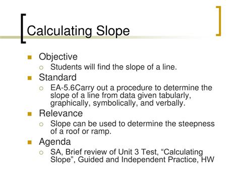 Ppt Calculating Slope Powerpoint Presentation Free Download Id374926