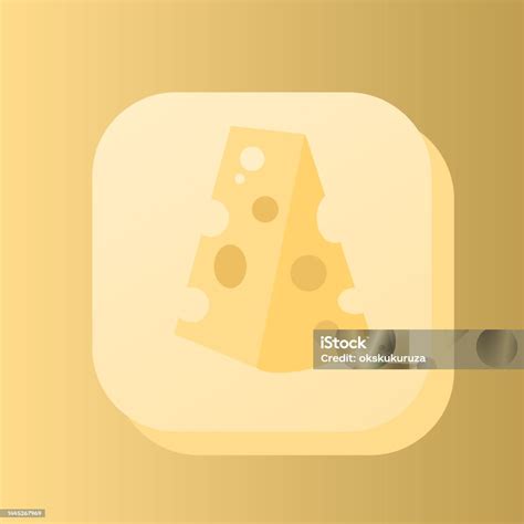 치즈 3d 단추 윤곽선 아이콘입니다 건강 한 영양 개념입니다 노란색 배경에 격리된 치즈 삼각형 3d 기호 기호 벡터 그림 0명에 대한 스톡 벡터 아트 및 기타 이미지