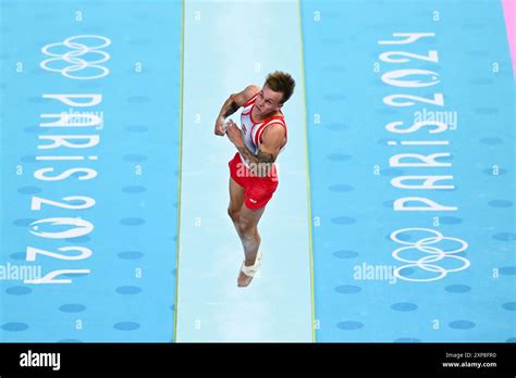 Aurel Benovic Cro Artistic Gymnastics Mens Vault Final During The Olympic Games Paris