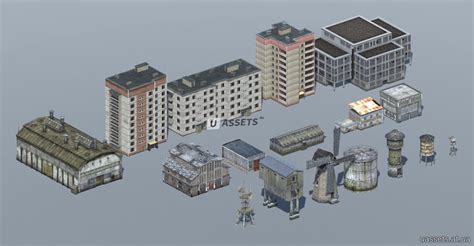 Mobile Buildings Pack 17 In 1 Unityhub Pro бесплатные ассеты для Unity и Unreal Engine