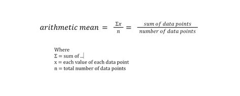 What Is Arithmetic Mean Formula In Statistics At Vonda Tong Blog