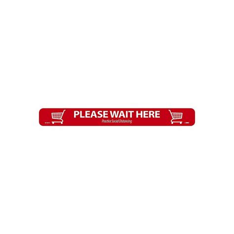 National Marker Wfs80tx Texwalk Floor Decal Please Wait Here