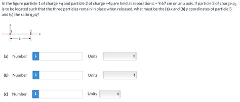 Solved In The Figure Particle Of Charge And Particle Of Chegg