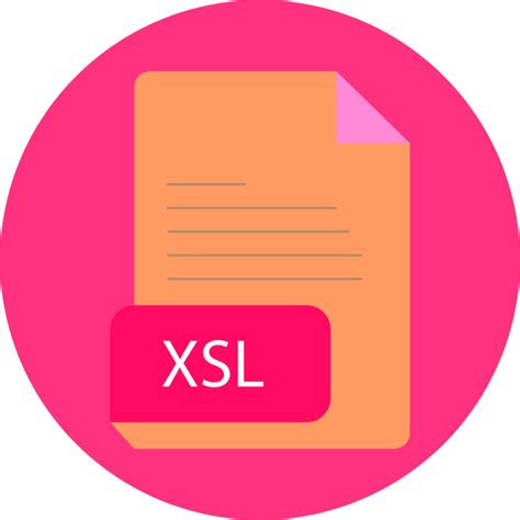 Xsl File Extension Icon Black Color Crisp Corners Circular Shape