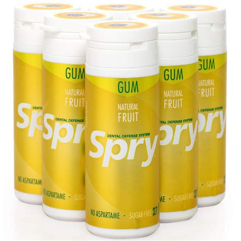 Spry Natural Xylitol Chewing Gum Fresh Fruit 27 Count